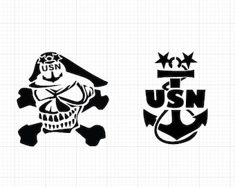 Navy Logo Stencil | Etsy