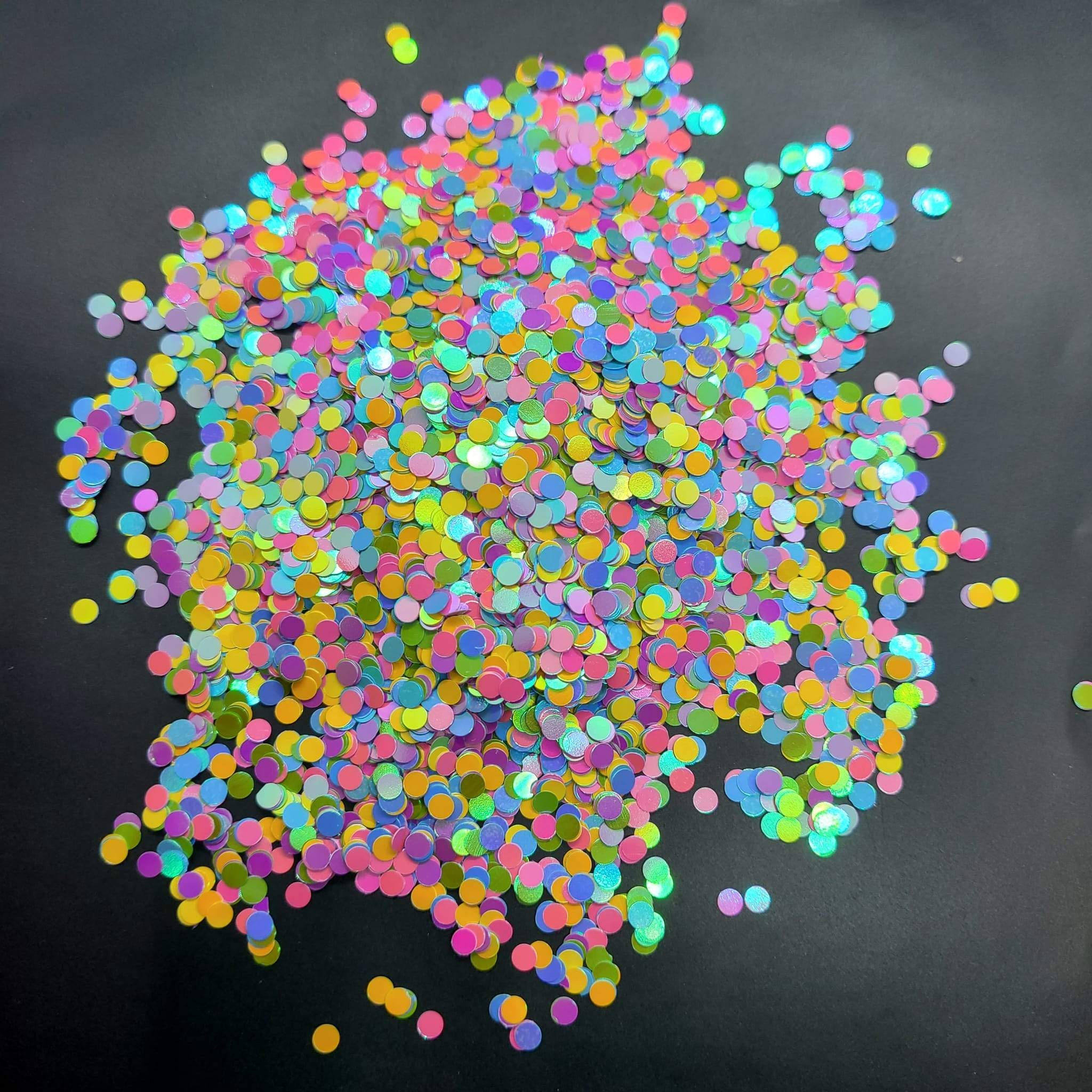 Rainbow Color Multi Dot Mix Glitter Multi Color Circle Mix - Etsy