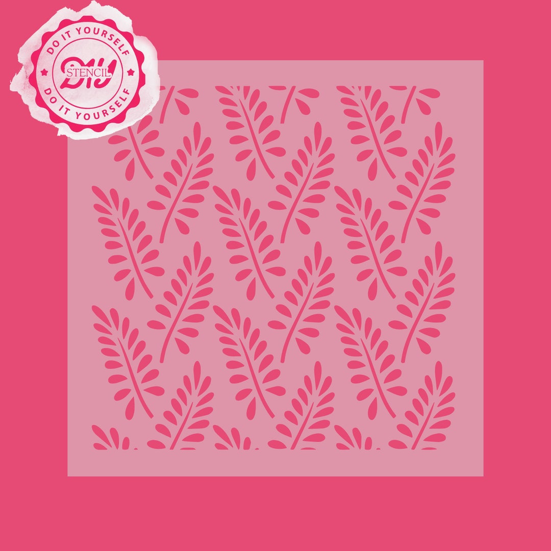 Garden Sprig Pattern Stencil, Blossom Pattern DIY, Home Decor Craft ...