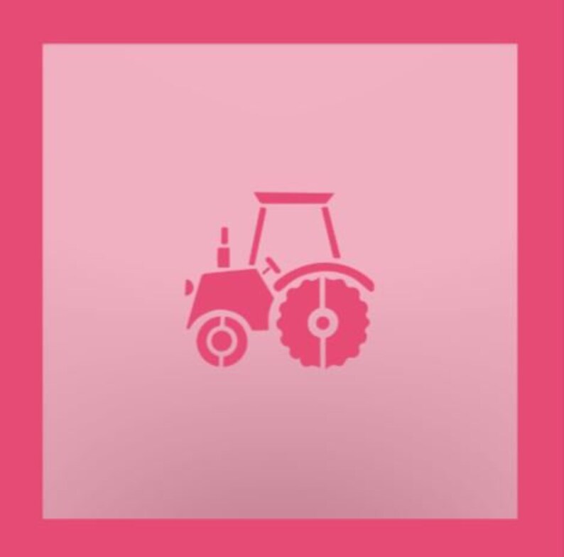 Tractor Stencil - Truck Stencil - Cookie Stencil - DIY Stencil - Reusable Stencil - Airbrush ...
