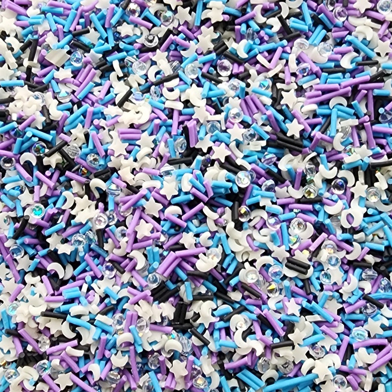 Glow in the Dark Star and Moon Polymer Clay Sprinkle - Etsy