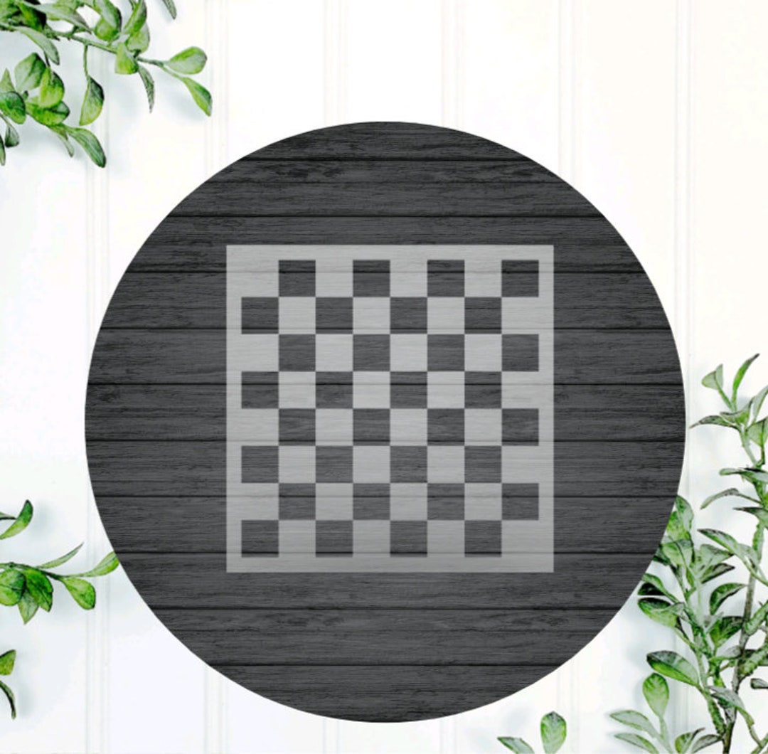 Reusable Checkerboard Stencil - Classic Checkmate Design for DIY ...