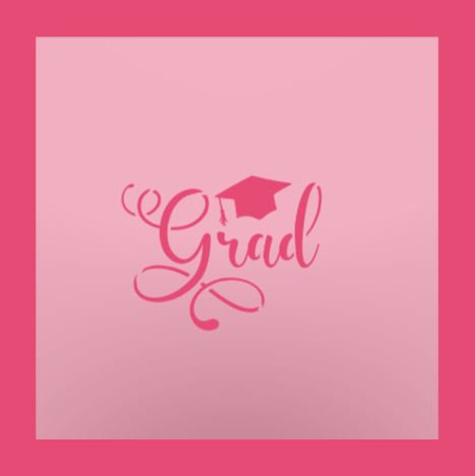 Grad Stencil - Graduation Stencil - Cookie Stencil - DIY Stencil ...