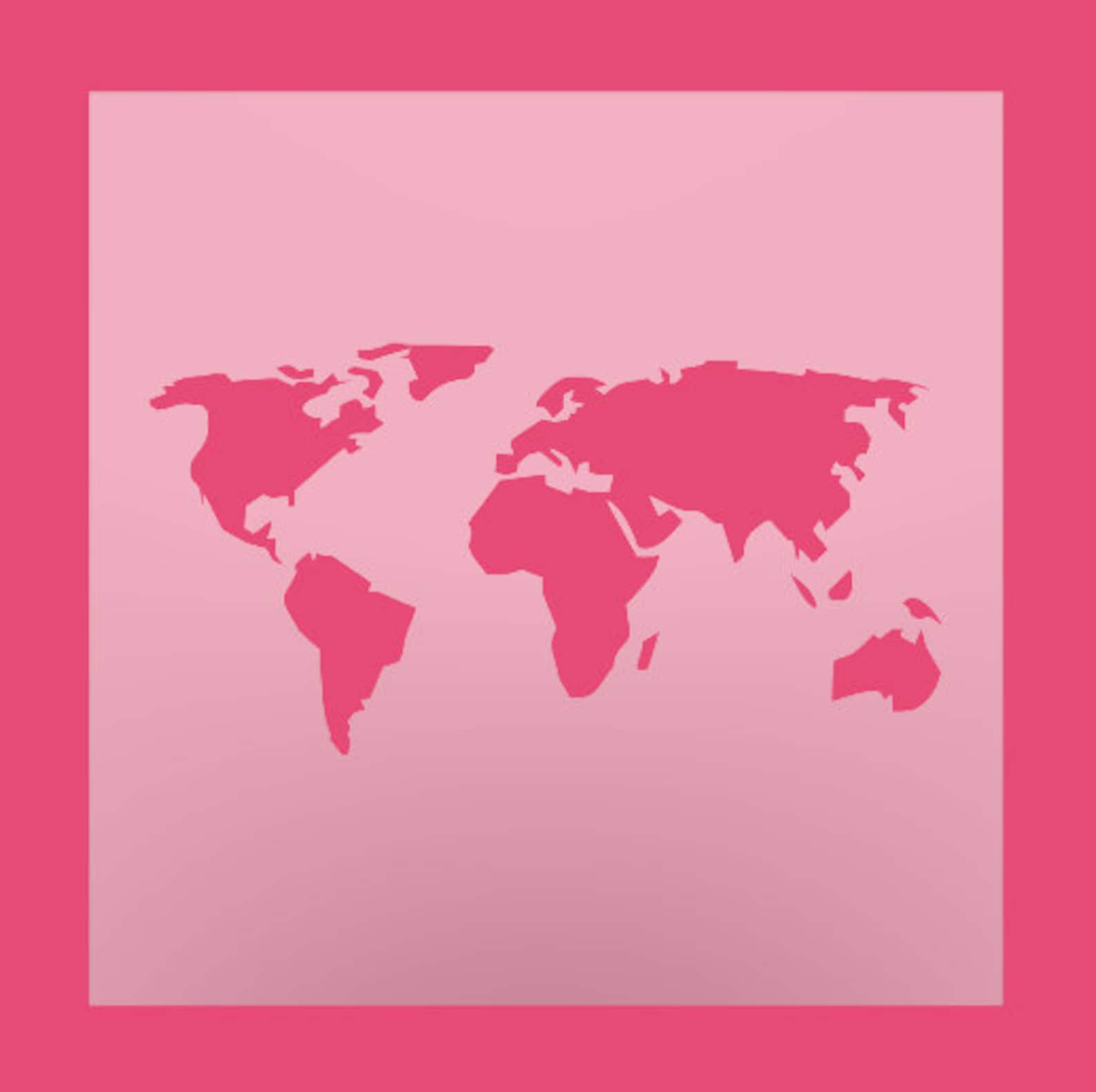 World Map Stencil DIY Stencil Multipurpose Stencil - Etsy