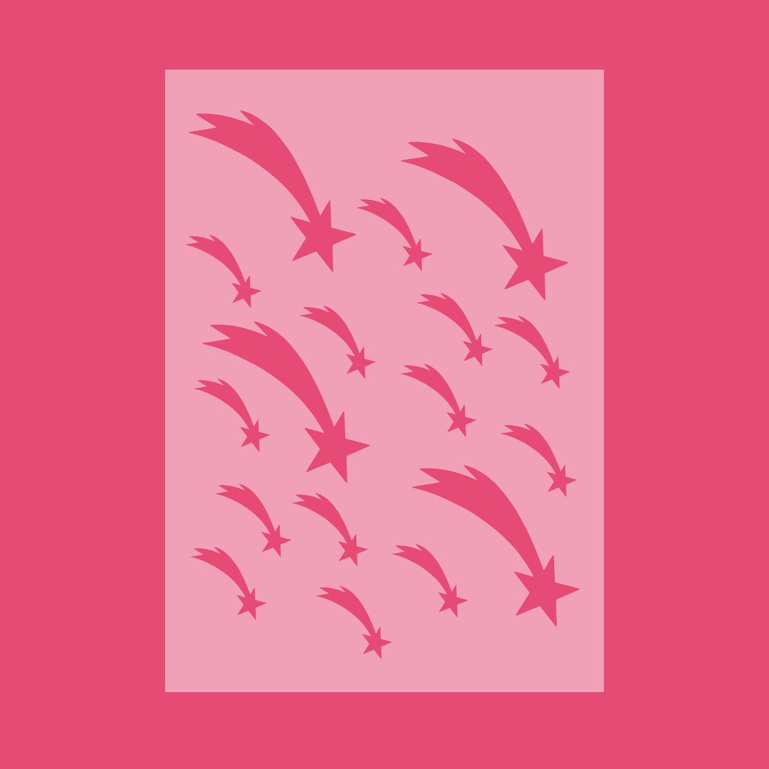 Celestial Comet Star Stencil - Comet Star Stencil for Cosmic Crafting ...