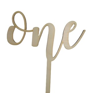 First Birthday Cake Topper Wooden - One Cake Topper - Personalized Cake ...