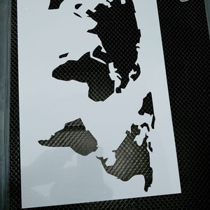 World Map Stencil - DIY Stencil - Multipurpose Stencil - Reusable ...