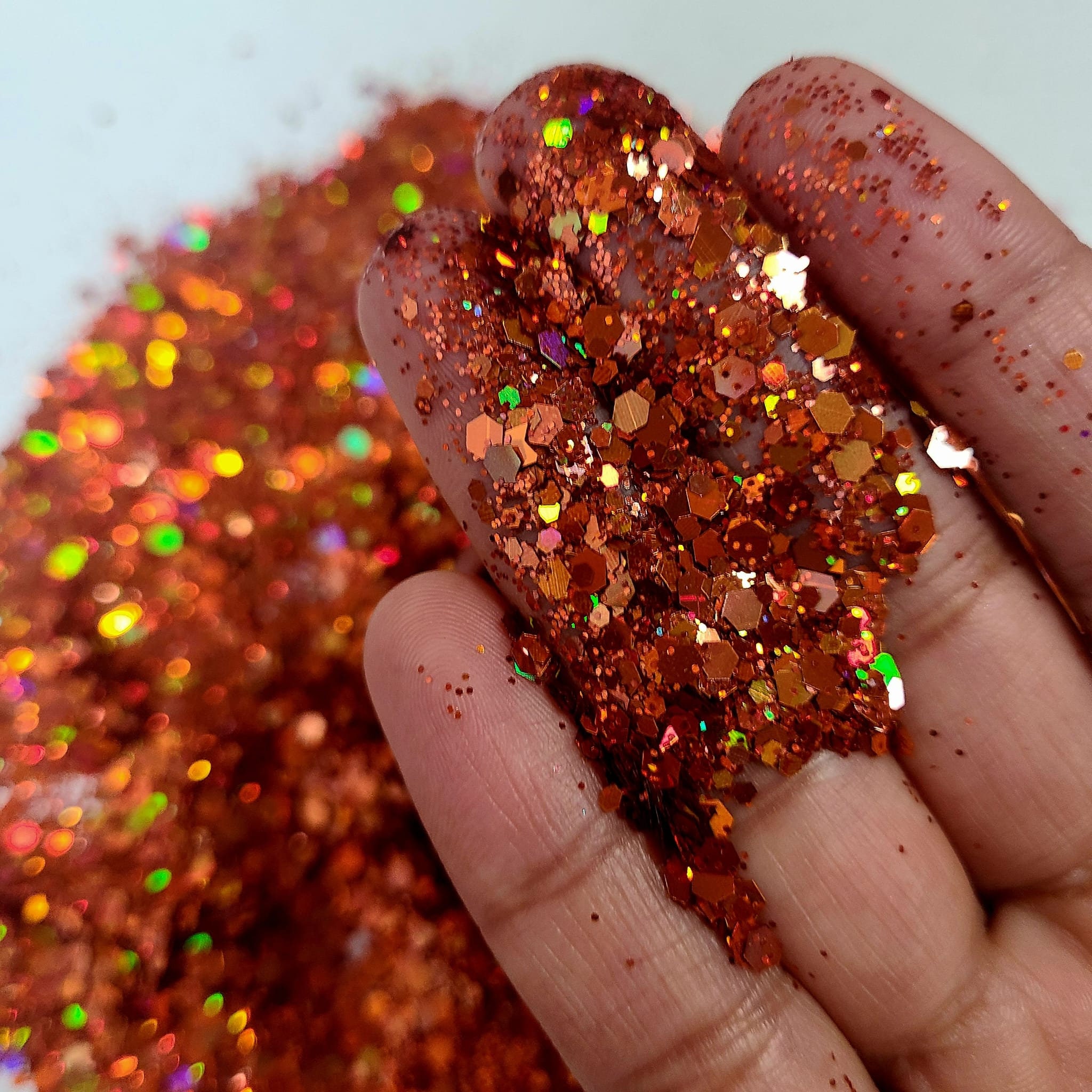 Burnt Orange Magical Dust Assorted Shape Solvent Resistant Glitter for ...