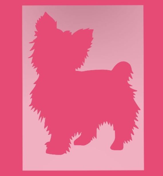 Yorkshire Terrier Dog Stencil DIY Stencil Multipurpose | Etsy