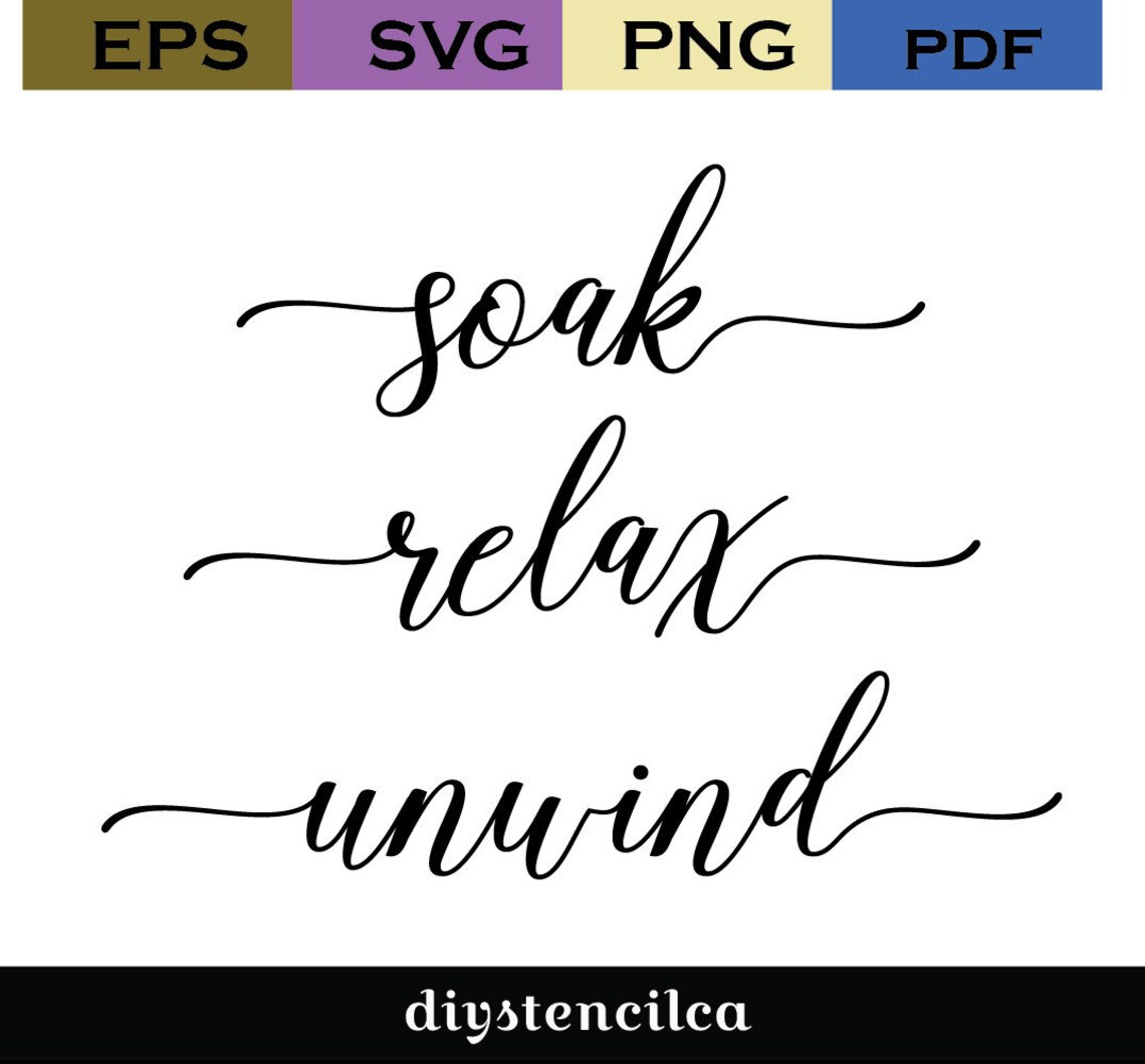 Soak Relax Unwind / Bathroom Decor/ Bathroom Signs / Farmhouse - Etsy