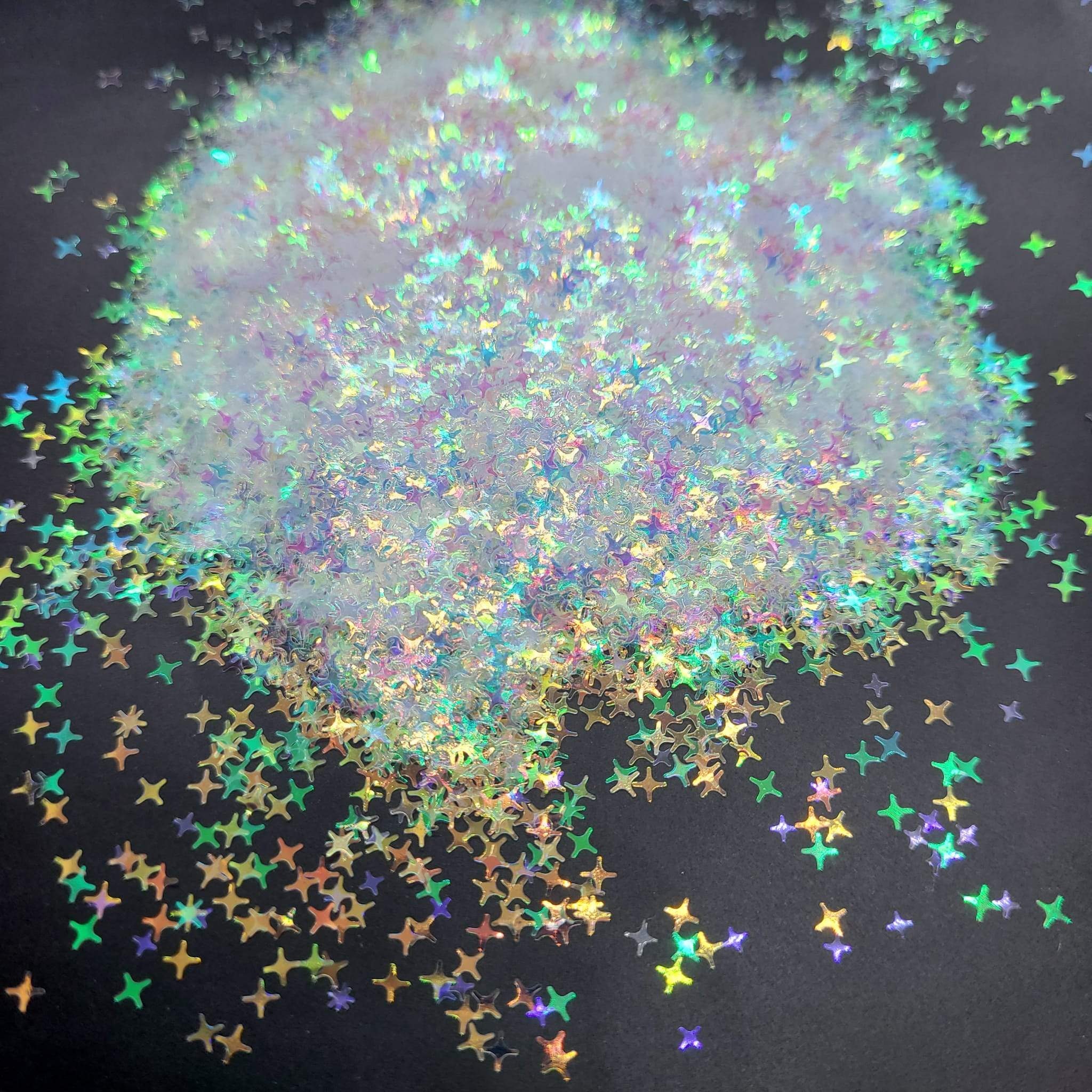 Iridescent 4 point star shape glitter 4-Pointed Star Glitter | Etsy