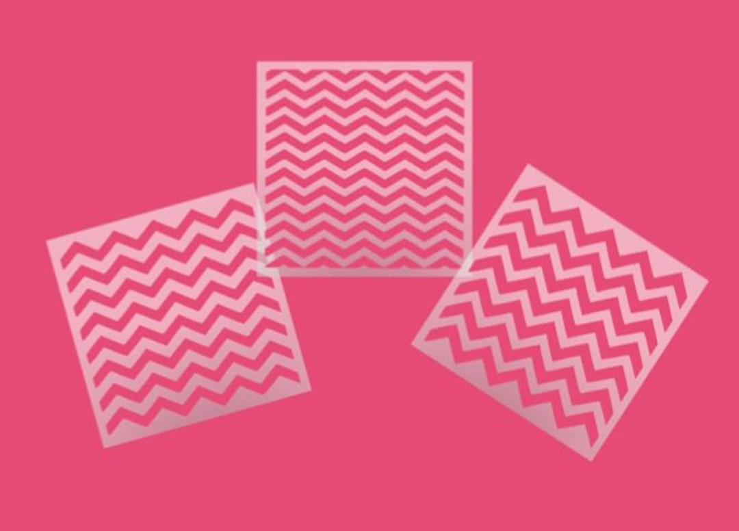 Chevron Cookie Stencil Set DIY Thin, Medium, and Thick Chevron Stencils ...