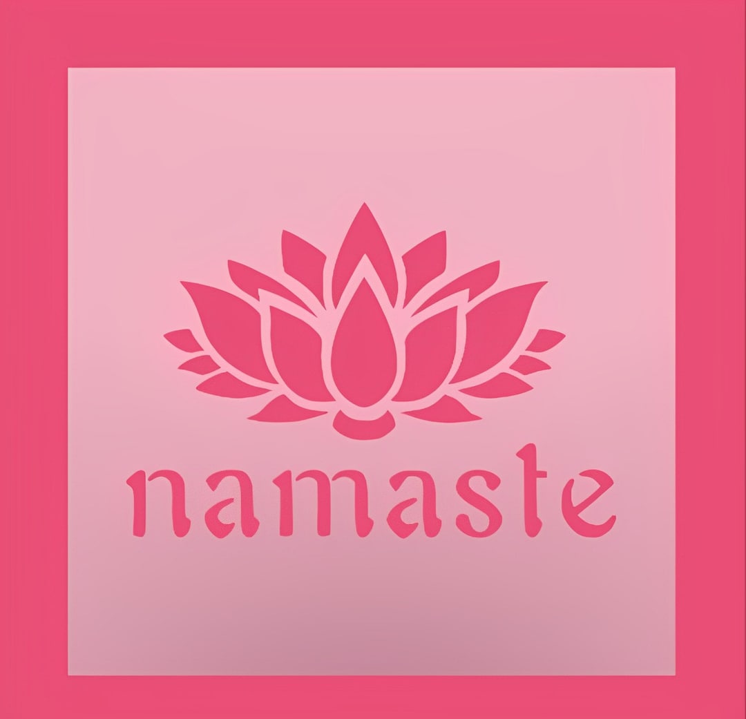 Reusable Namaste Lotus Stencil for DIY Projects - Multipurpose and Easy ...