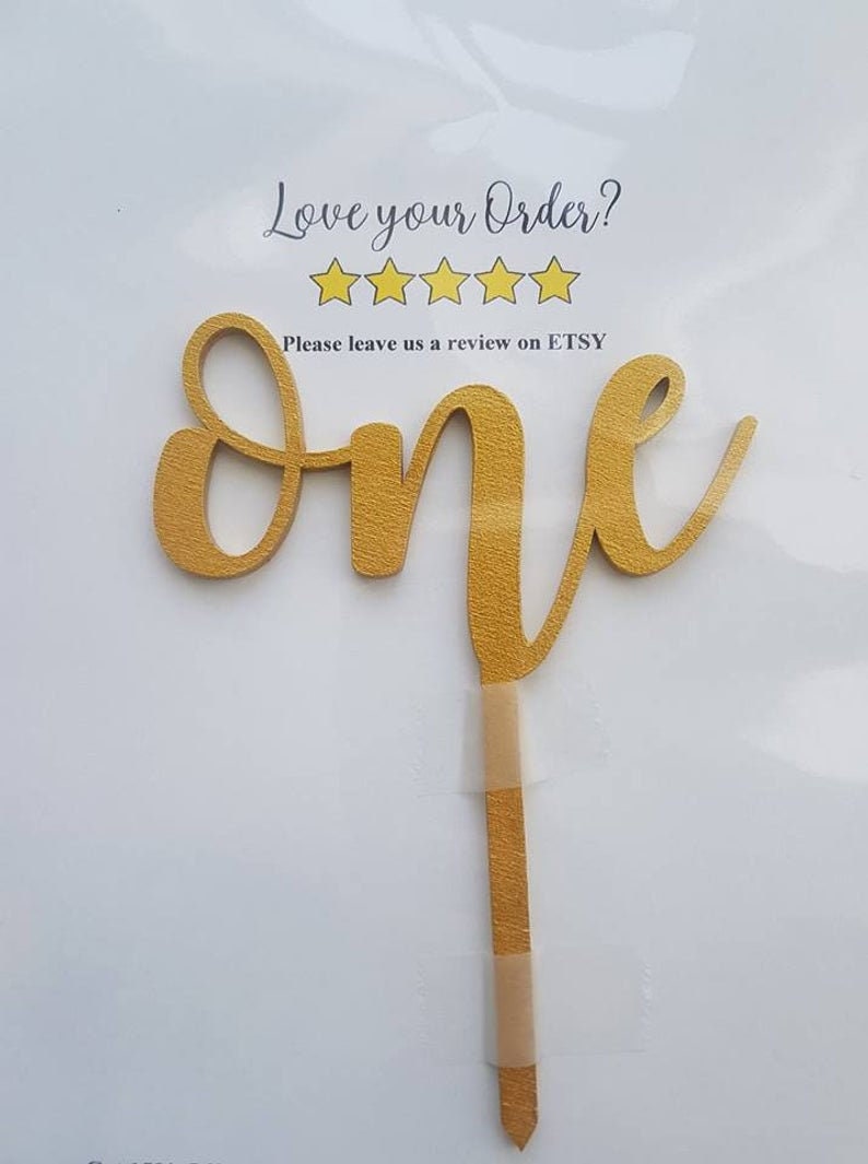 First Birthday Cake Topper Wooden One Cake Topper - Etsy