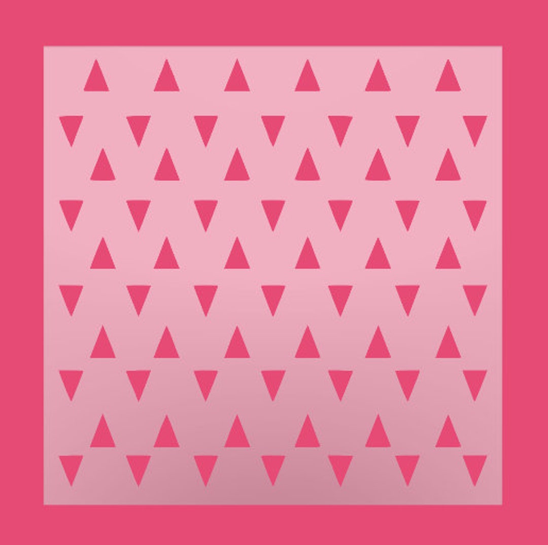 Triangle Pattern Stencil - Small Triangle - DIY Stencil - Cookie ...