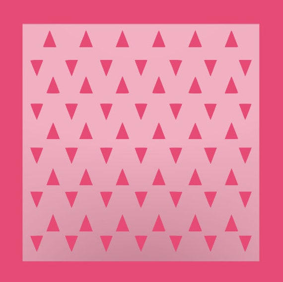 Triangle Pattern Stencil Small Triangle DIY Stencil | Etsy