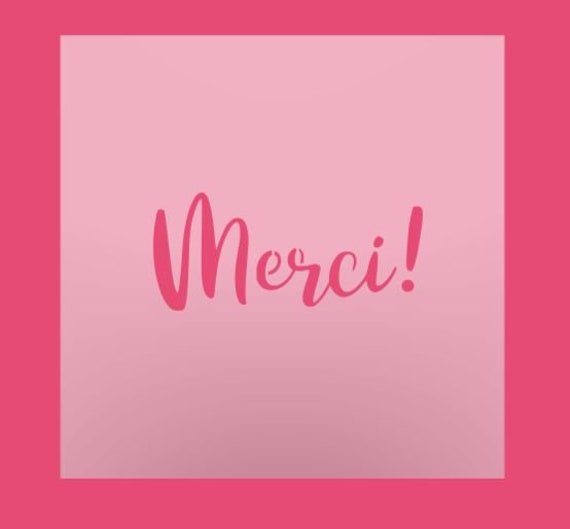 Merci Cookie Stencil Merci Stencil Cookie Stencil DIY | Etsy