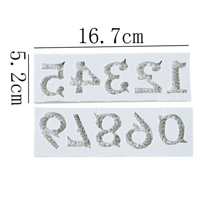 Filigree Numbers Set Silicone Mold Fondant Popsicle Mold - Etsy