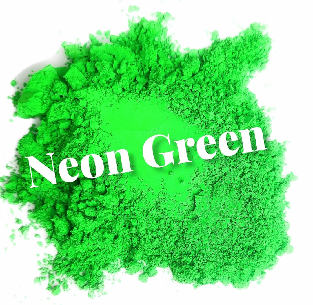 Neon Green Mica, Neon Mica, Fluroscent Mica Powder, Craft Supplies - Etsy