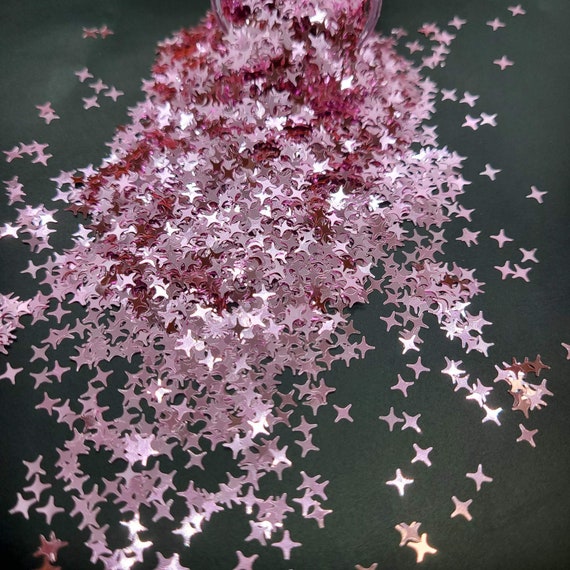 Rose Gold 4 point star shape glitter 4-Pointed Star Glitter | Etsy