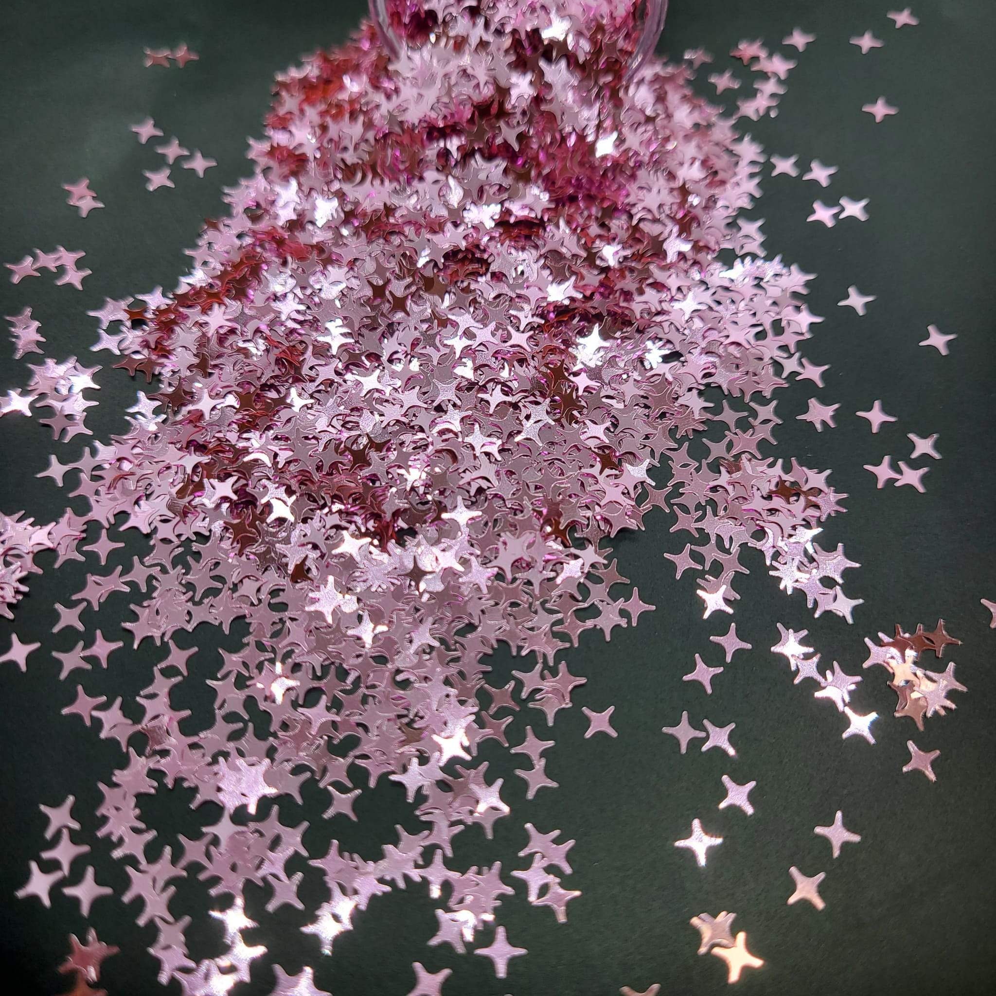 Rose Gold 4 Point Star Shape Glitter 4-pointed Star Glitter | Etsy