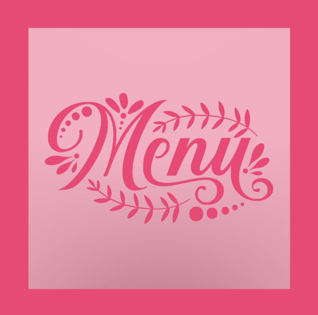 Menu Stencil: Reusable DIY Craft & Cookie Stencil - Etsy