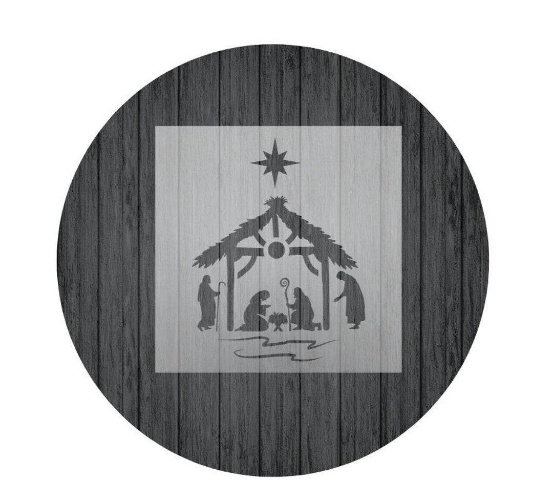 Nativity Holy Night Stencil - Stencils for Cookies - Cookie Decorating ...