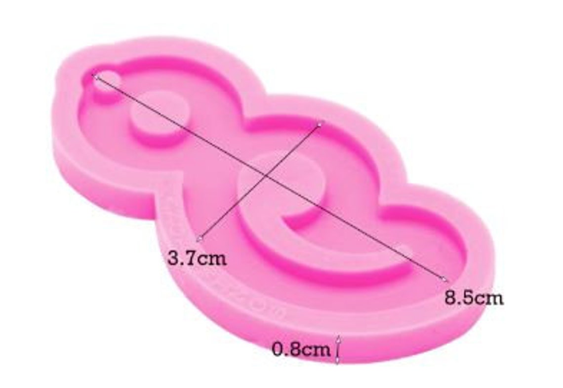 Shiny Semi Colon Keychain Mold Shiny Semi Colon Silicone | Etsy