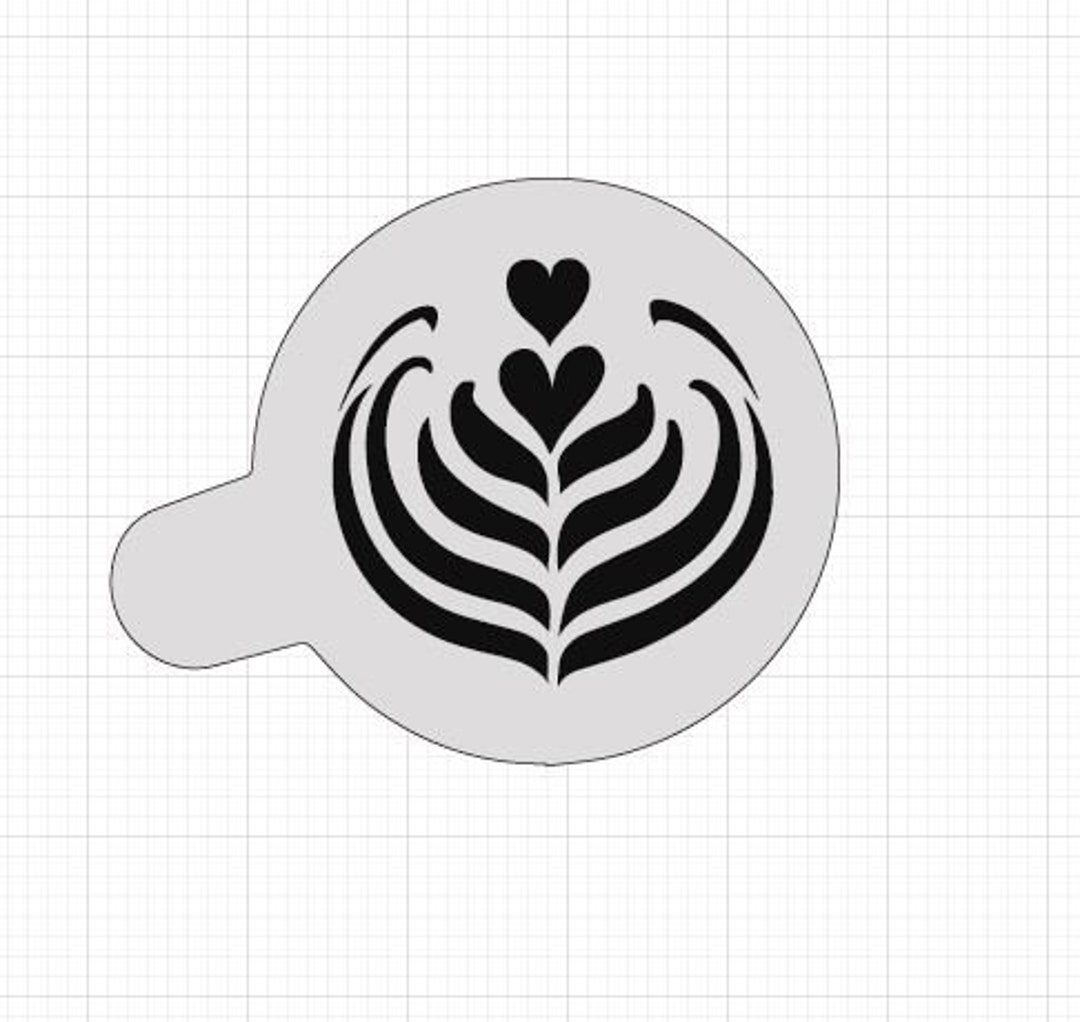Coffee Design Stencil - Coffee Stencil - Reusable Stencil ...