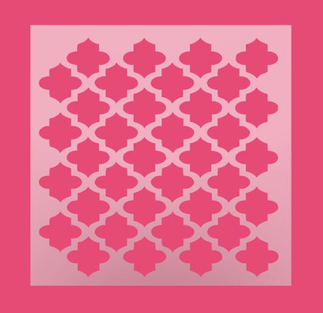 Moroccan Quatrefoil Pattern Stencil: Reusable Mylar, DIY Decor - Etsy