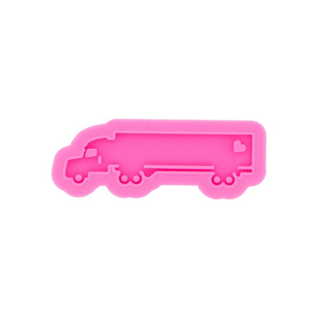 Shiny Semi Truck Keychain Mold - Truck Silicone Mold - Epoxy Resin Mold ...
