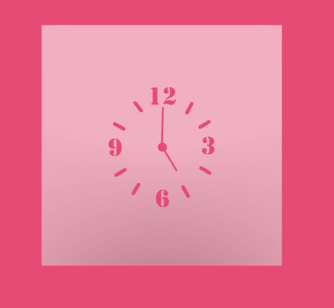 Clock Stencil - Clock Cookie Stencil - Time Clock Stencil - Cookie ...