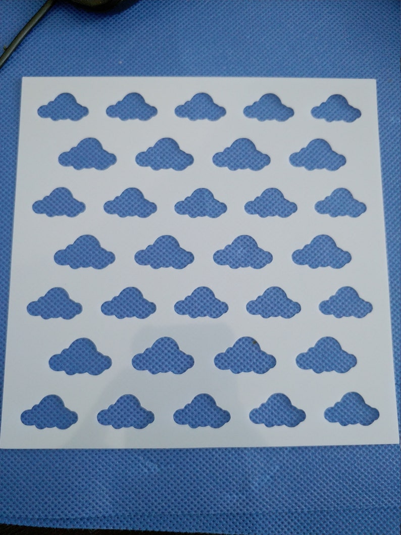 Cloud Background Stencil Cookie Stencils Airbrush Stencil - Etsy