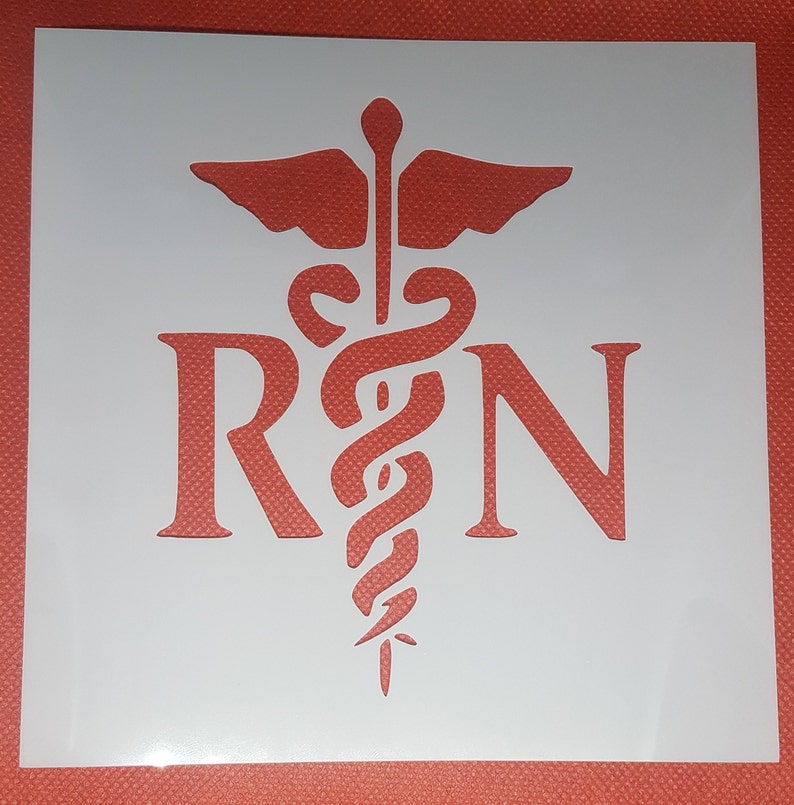 Nursing Logo Stencil RN Logo Stencil Reusable - Etsy