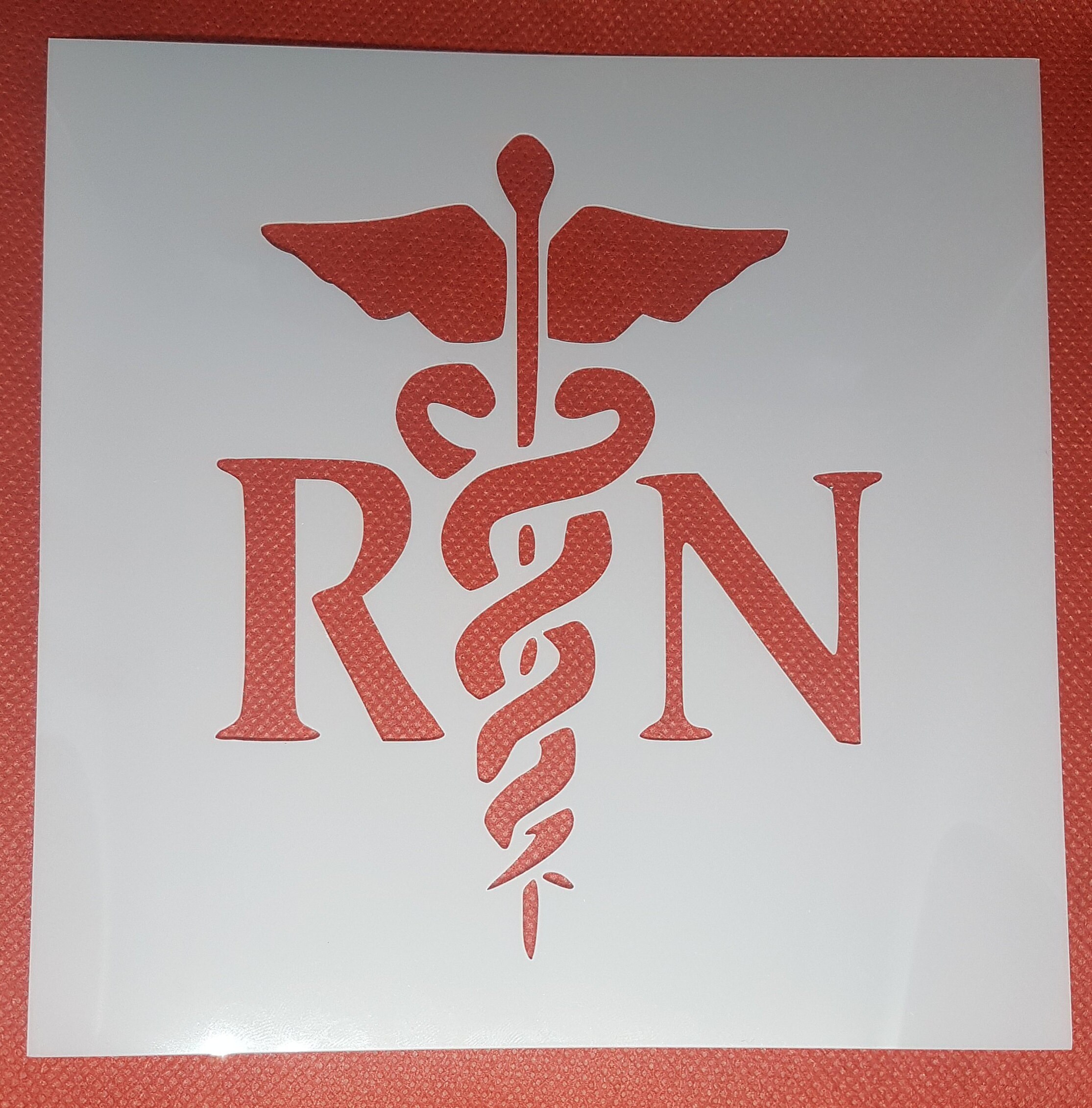 Nursing Logo Stencil RN Logo Stencil Reusable - Etsy