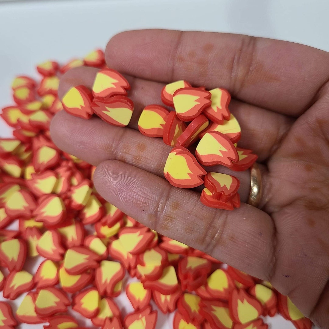 Large Flame Fire Polymer Clay NON EDIBLE Clay Sprinkles, Craft Supplies ...