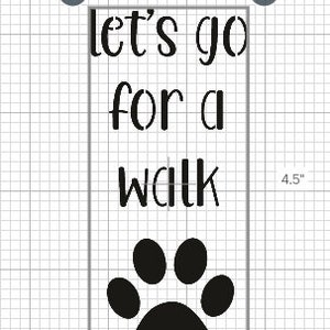 Let's Go for A Walk Stencil - Dog Leash Holder Stencil - Etsy