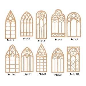Laser Cut Gothic Cathedral Window Frame – Church Style Wood Craft ...