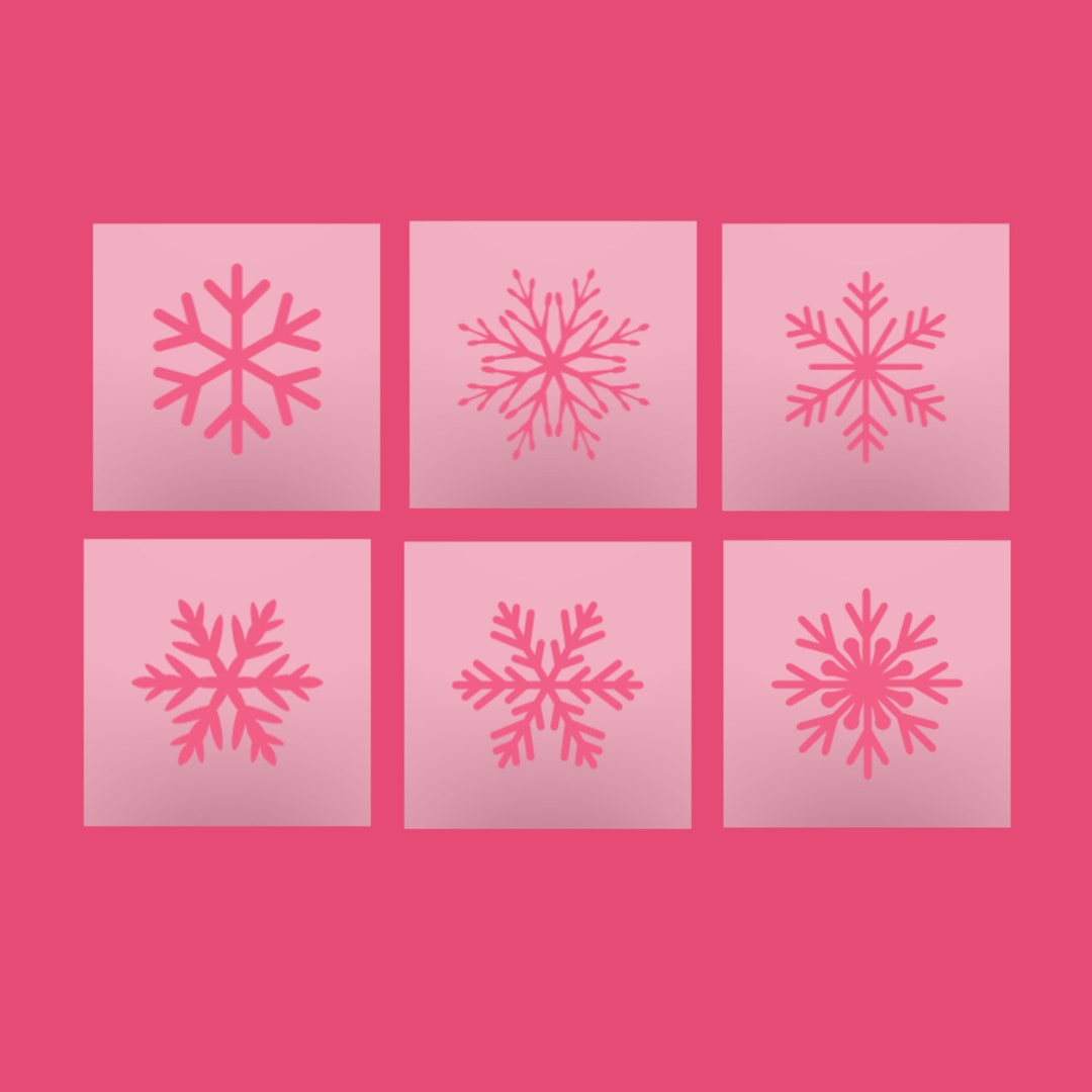 Set of 6 Stencil, Snowflake Stencil for Winter Crafts and Decor ...