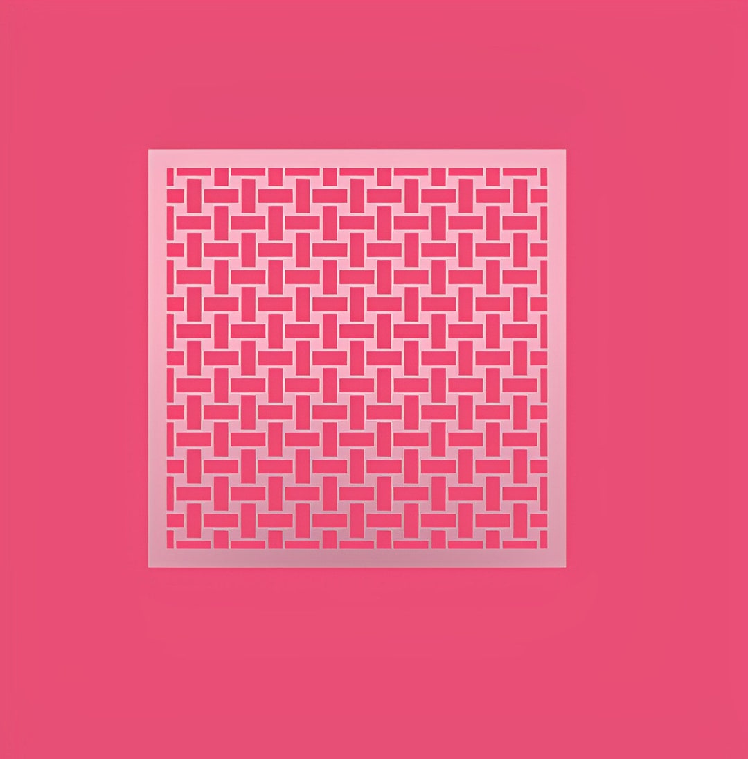 Basketwave Pattern Stencil, Basket Wave Stencil, Cookie Stencil ...
