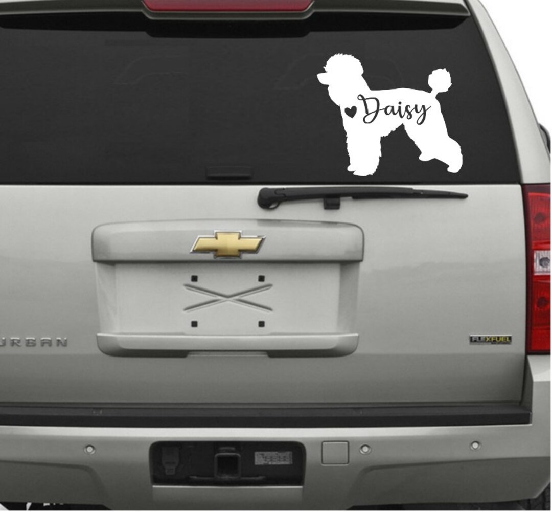 Personalized Poodle Decal: Custom Dog Name Vinyl Sticker - Etsy