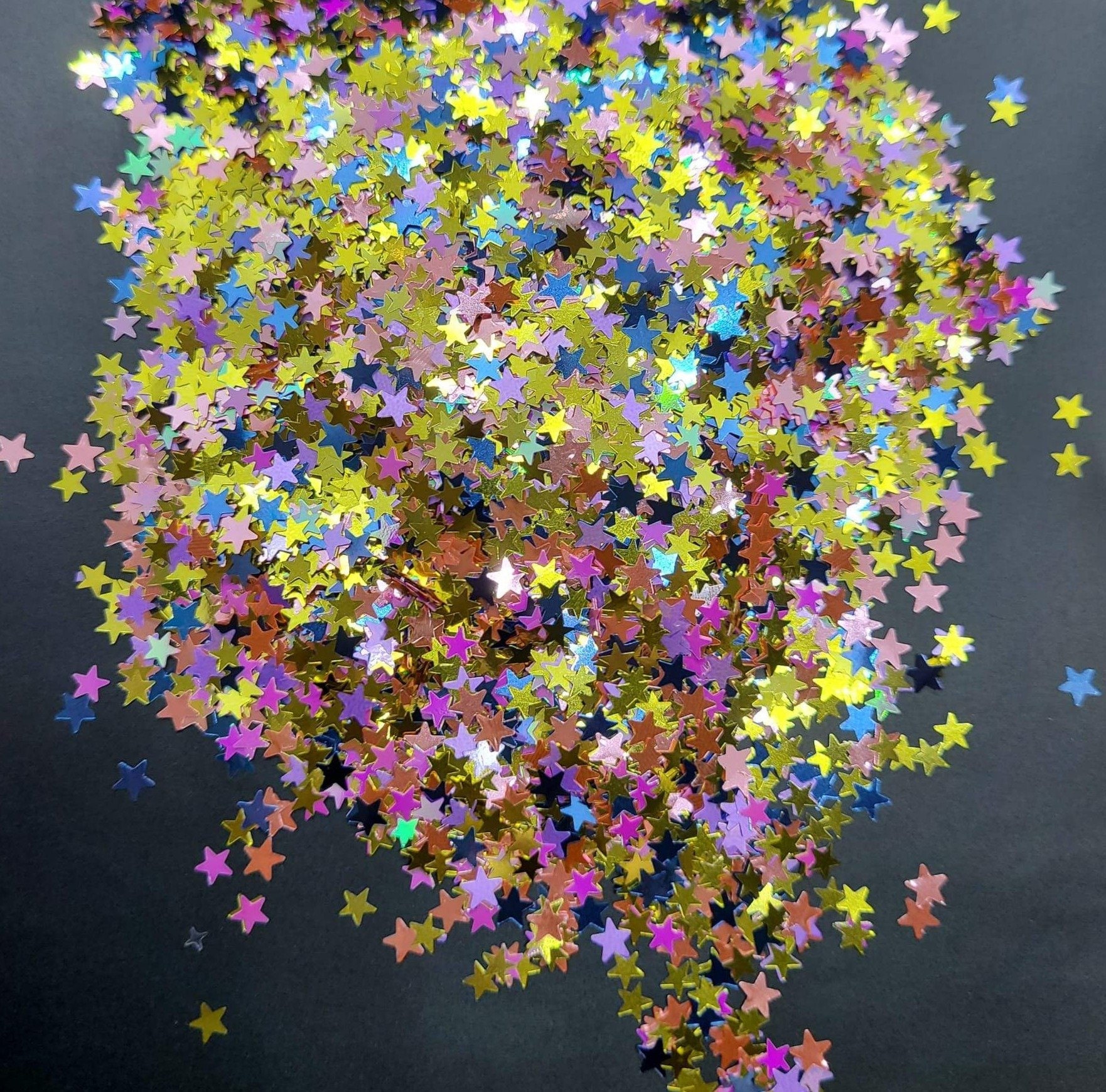 Multicolor Iridescent Shift Star Glitter, Kawaii Deco Glitter, Multi ...