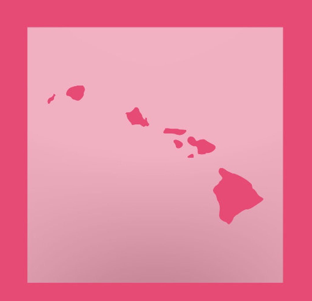 Hawaii State Map Stencil - DIY Stencil - Cookie Stencil - Decorative ...