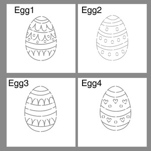 PYO Easter Egg Cookie Stencil - Paint Your Own Cookie Stencil - 4 Designs Available - PYO ...