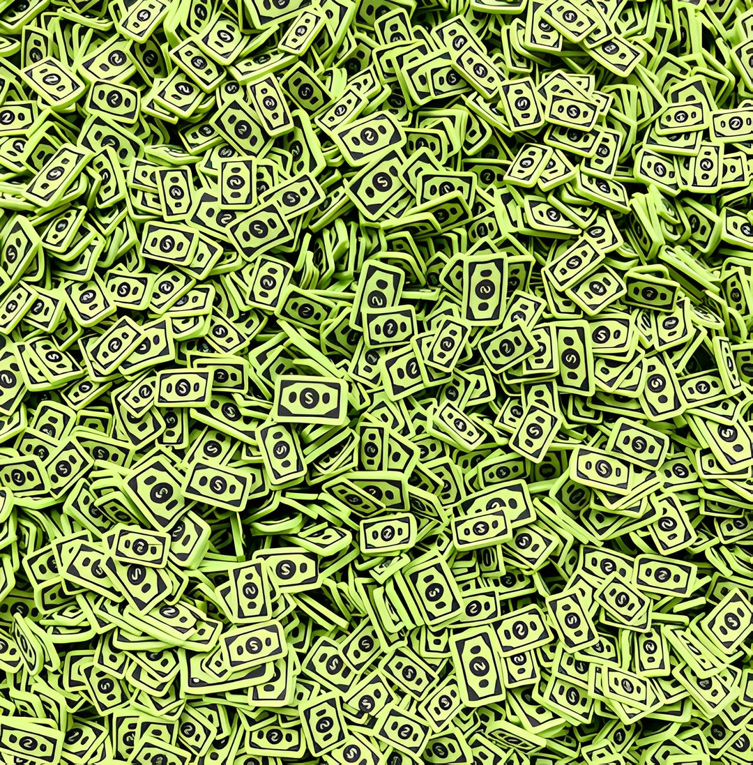 Dollar Bills Polymer Clay Slices, Craft Supplies, Money Fimo Slices ...