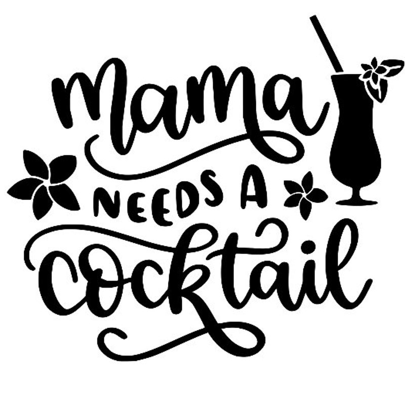 Cocktail Decal - Etsy