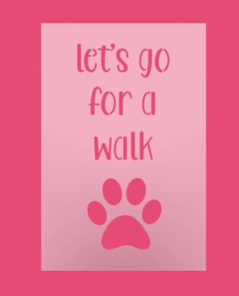 Lets Go for A Walk Stencil Pet Stencil Dog Leash Holder - Etsy
