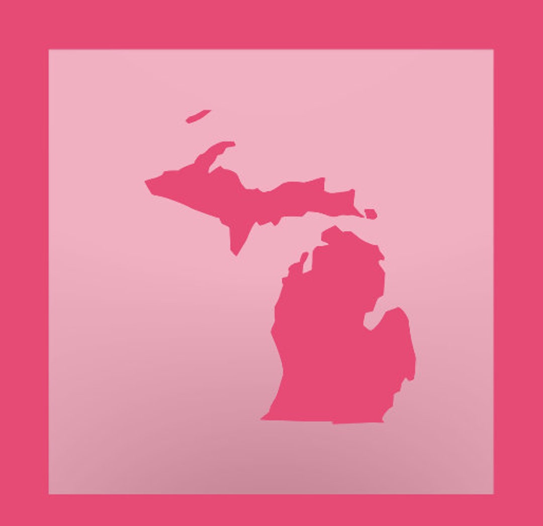 Michigan State Map Stencil - DIY Stencil - Cookie Stencil - Decorative ...