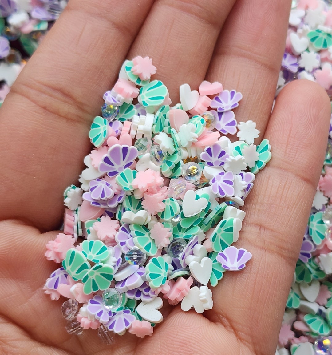 Pastel Seashell Mix,craft Supplies, Atlantis Themed Polymer Clay ...