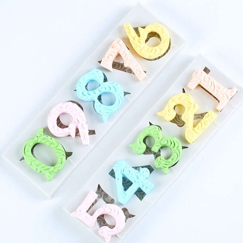Filigree Numbers Set Silicone Mold Fondant Popsicle Mold - Etsy